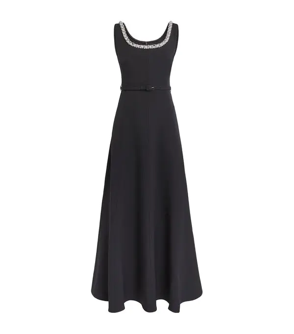 Roland Mouret Sleeveless Embellished Gown - Black
