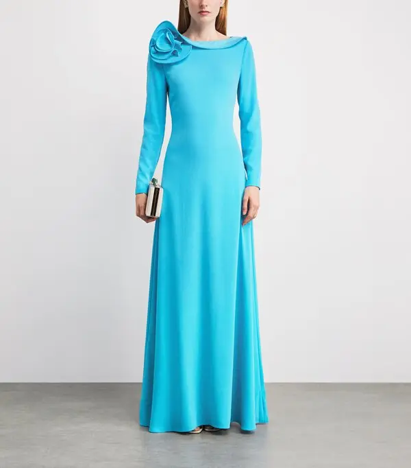 Roland Mouret Flower Appliqué Gown