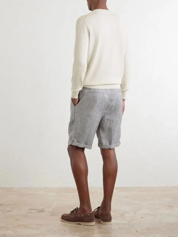 Brunello Cucinelli Knitted Cotton Crewneck Sweater