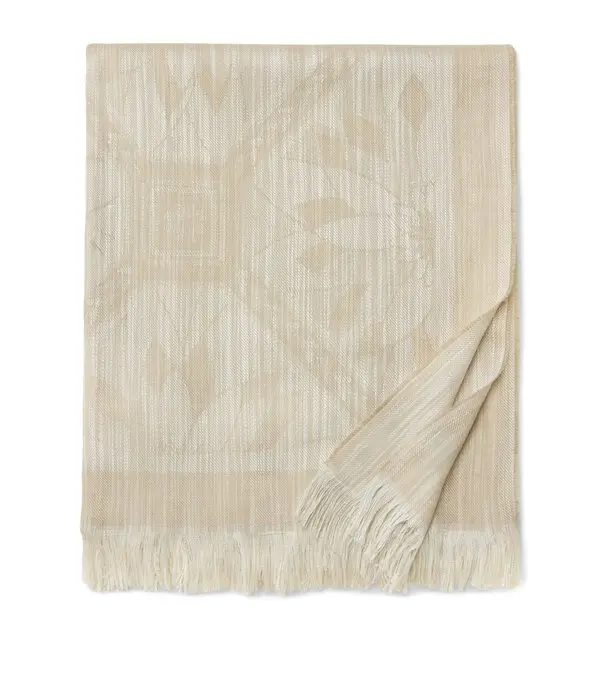 PRATESI Silk-cotton-linen Throw - Beige