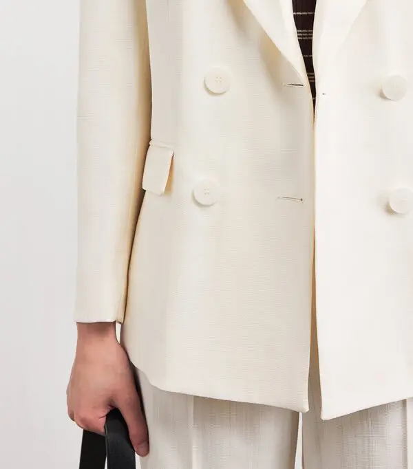 Sandro Double-breasted Blazer - Beige