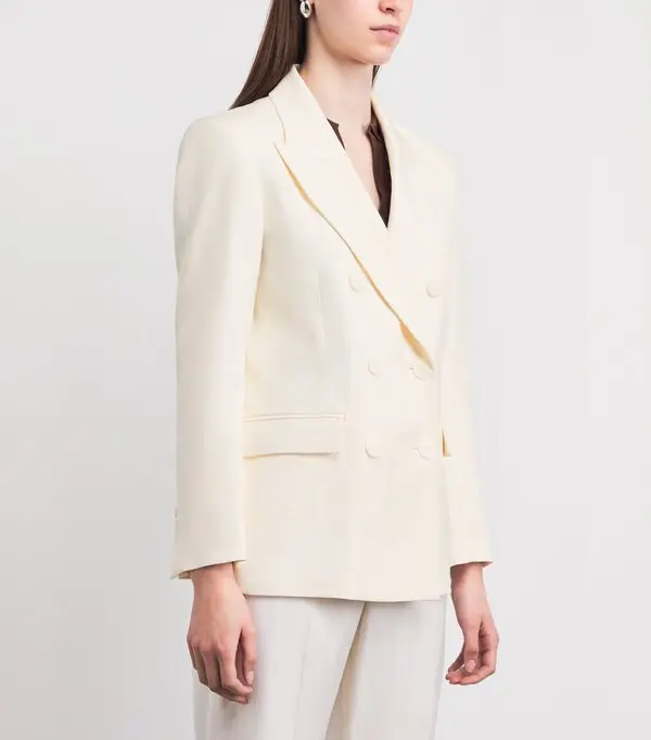 Sandro Double-breasted Blazer - Beige