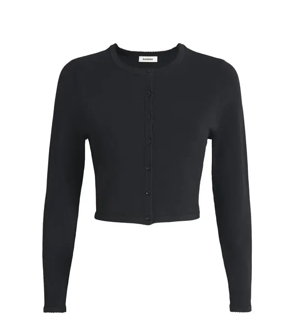 Sandro Buttoned Cropped Cardigan