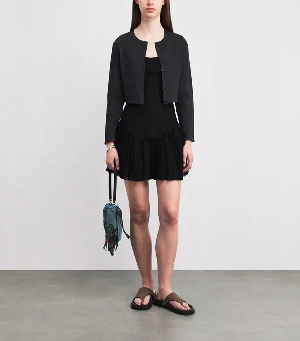 Sandro Buttoned Cropped Cardigan