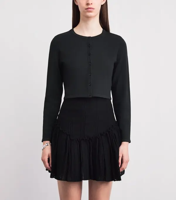 Sandro Buttoned Cropped Cardigan