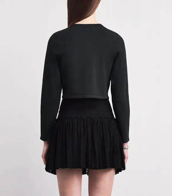 Sandro Buttoned Cropped Cardigan