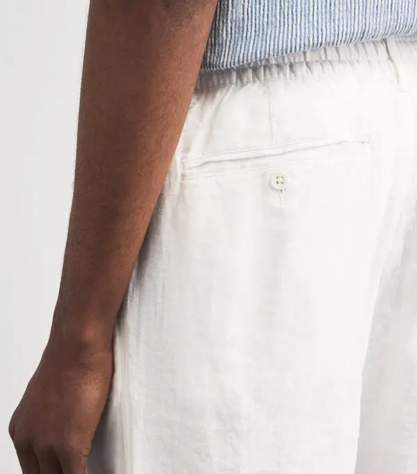 Polo Ralph Lauren Linen Drawstring Prepster Trousers - Ivory