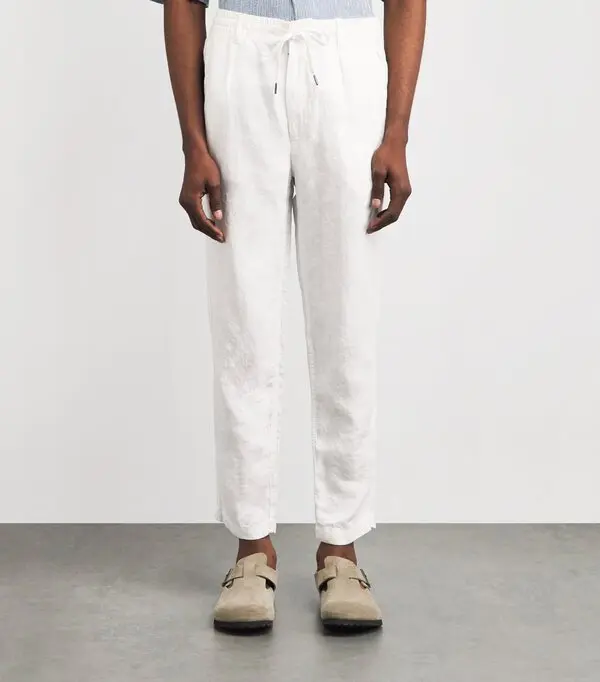 Polo Ralph Lauren Linen Drawstring Prepster Trousers - Ivory