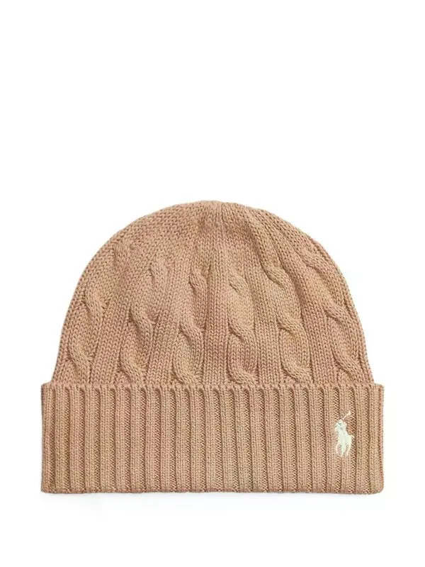 Polo Ralph Lauren Cable-knit Ribbed Beanie - Neutrals