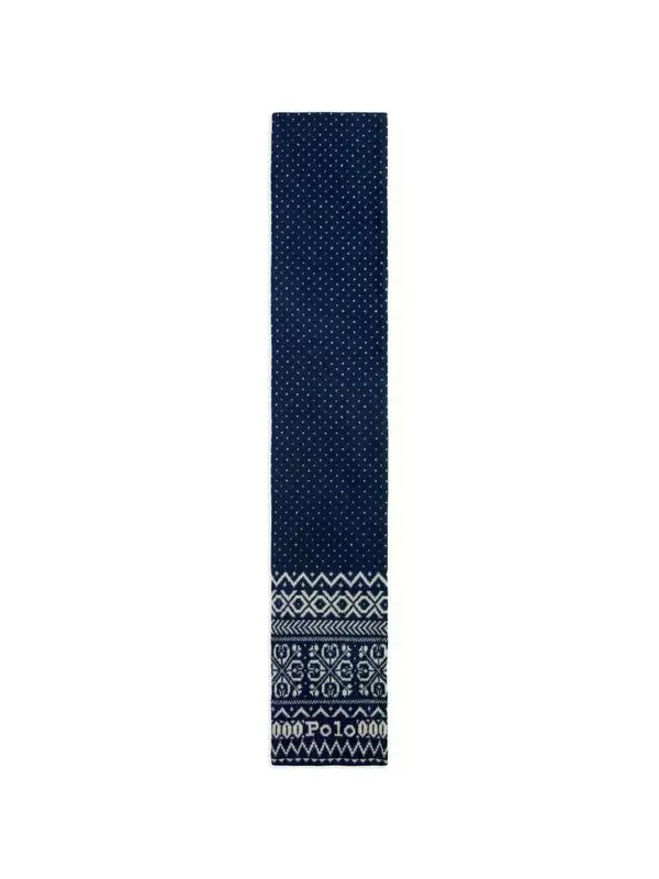 Polo Ralph Lauren Fair Isle Motif Scarf - Blue