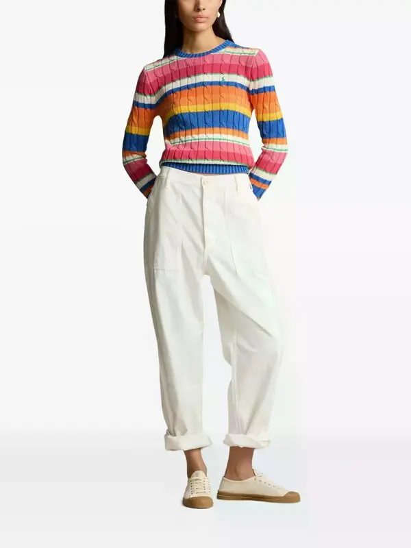 Polo Ralph Lauren Striped Cable-knit Sweater