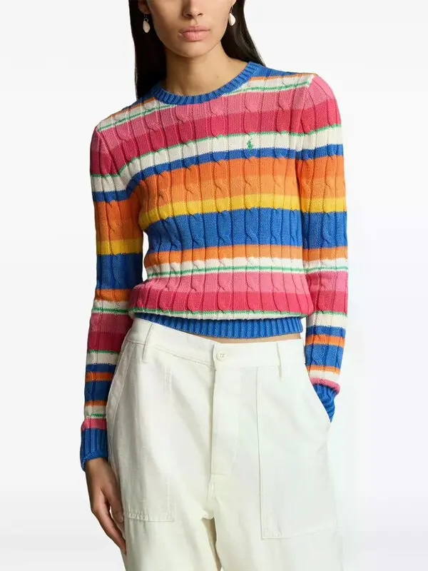 Polo Ralph Lauren Striped Cable-knit Sweater