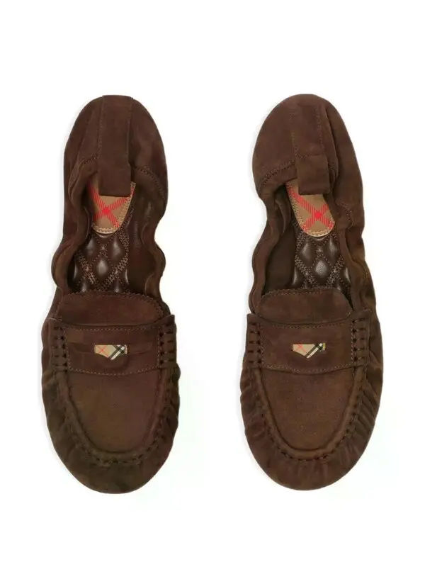 Burberry Suede Loafers - Brown