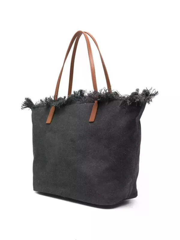 MC2 SAINT BARTH Fringed Logo-embroidered Tote