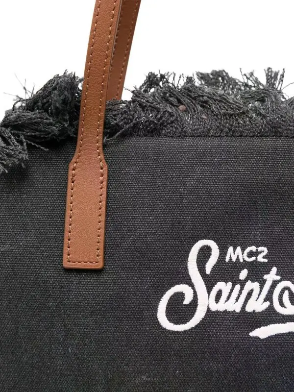 MC2 SAINT BARTH Fringed Logo-embroidered Tote