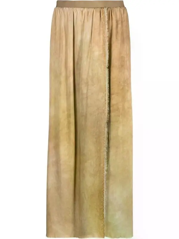 UMA WANG Distressed Raw-cut Maxi Skirt