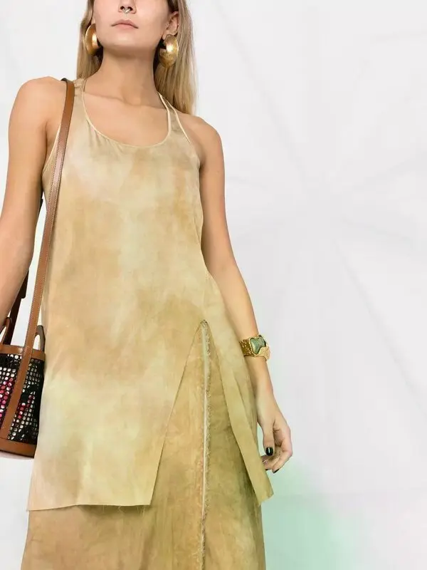 UMA WANG Distressed Raw-cut Maxi Skirt
