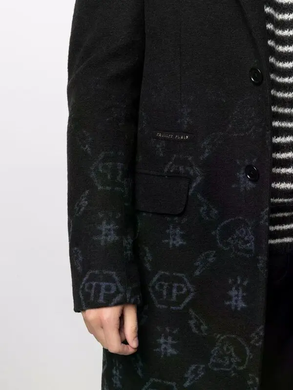 Philipp Plein Monogram Jacquard Coat