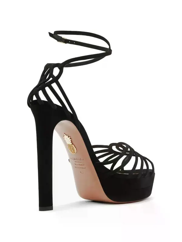 AQUAZZURA Sweetheart Platform Sandals - Black