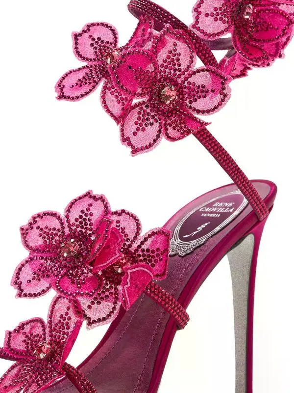 Rene Caovilla Flower-embellished Sandals