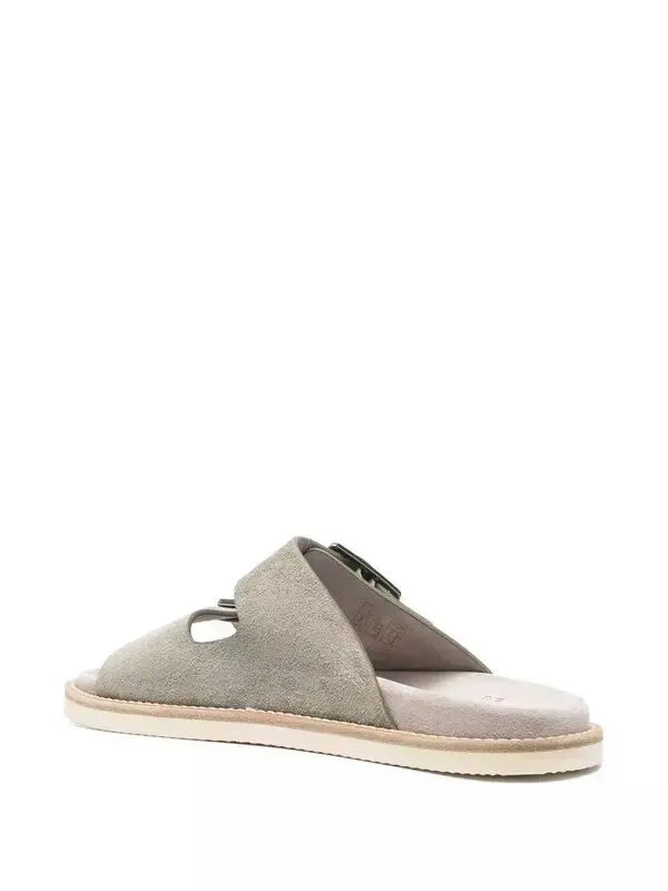 Brunello Cucinelli Buckled-strap Slides - Green