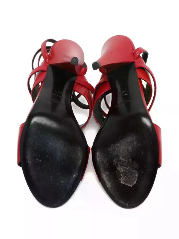 Saint Laurent Leather Ankle-strap Sandals With Buckle Fastening