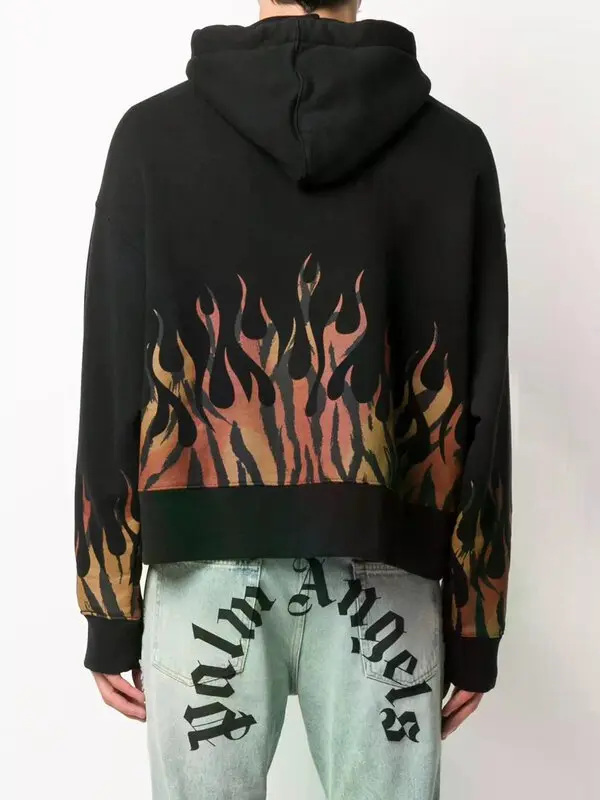 Palm Angels Tiger Flames Print Hoodie