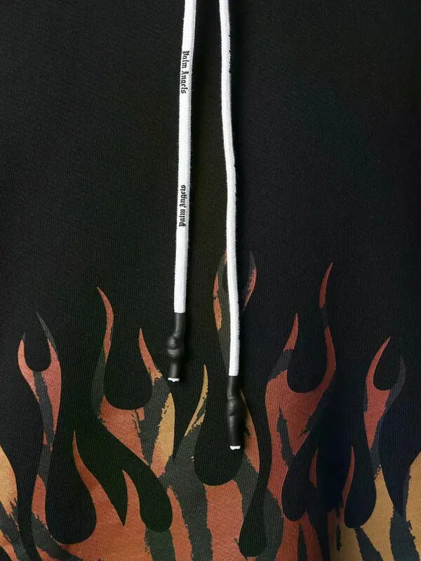 Palm Angels Tiger Flames Print Hoodie