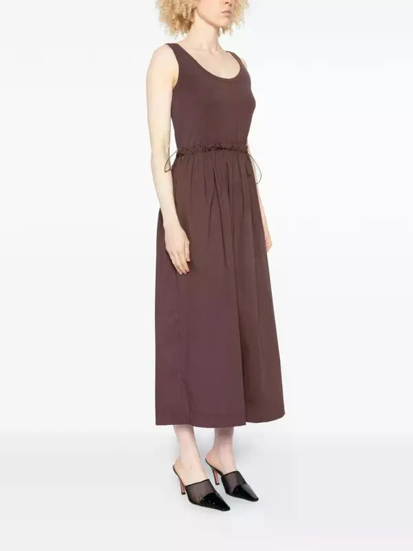 Alpha Studio Sleeveless Midi Dress With Ruffled Waist