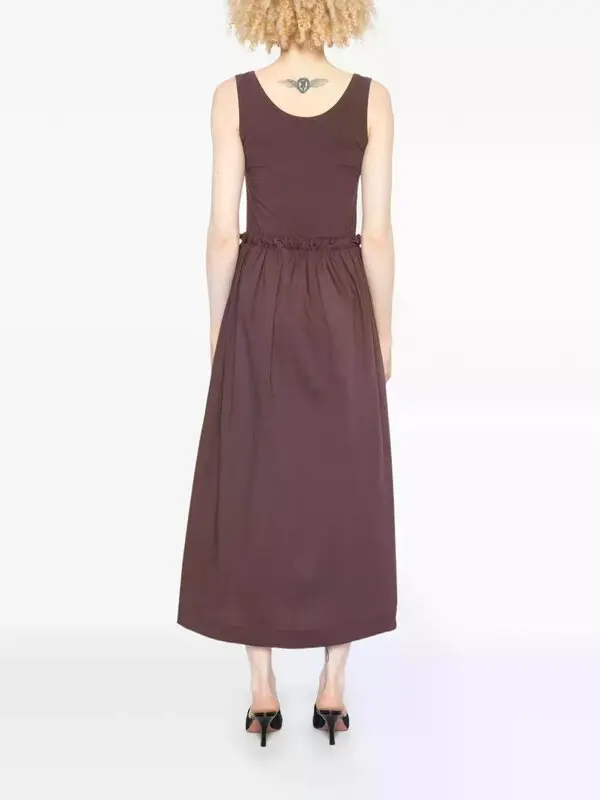 Alpha Studio Sleeveless Midi Dress With Ruffled Waist