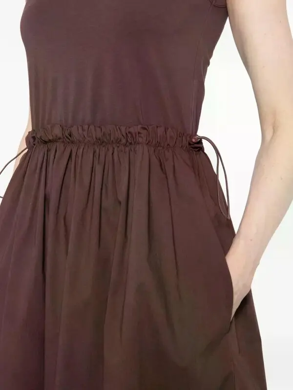 Alpha Studio Sleeveless Midi Dress With Ruffled Waist