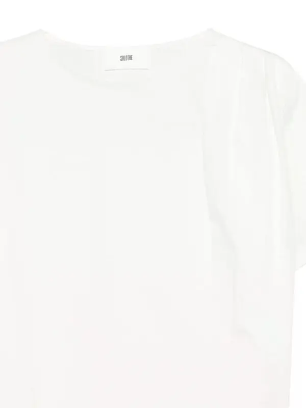 SOLOTRE Gathered-trim T-shirt
