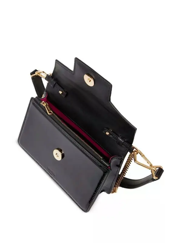 LANCEL Leather Mini Flap Bag