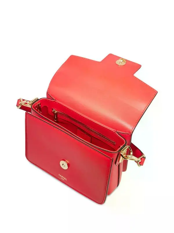 LANCEL Mini Leather Shoulder Bag - Red