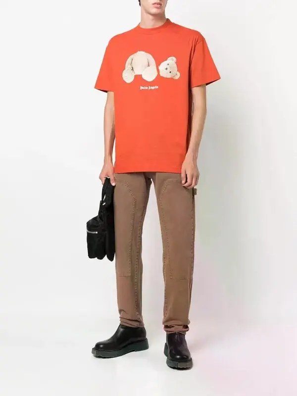 Palm Angels Teddy Bear Print T-shirt - Brown