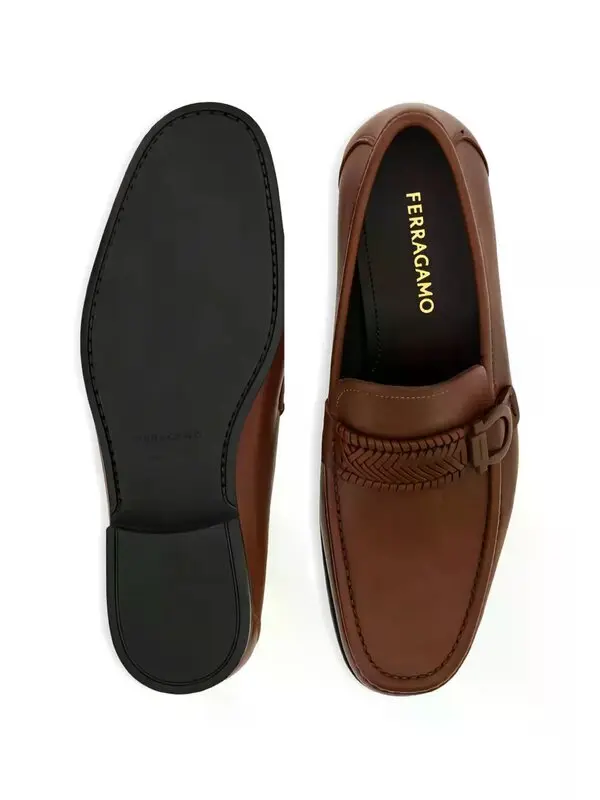 FERRAGAMO Braided Detail Loafers