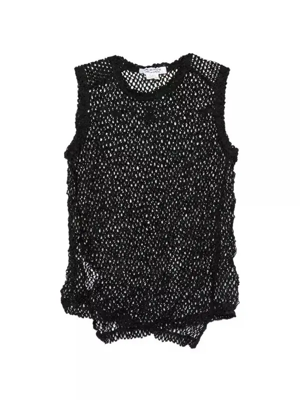 Comme Des Garçons Net Asymmetric Sleeveless Top