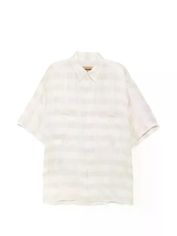 UMA WANG Checked Pocket Shirt - Neutrals