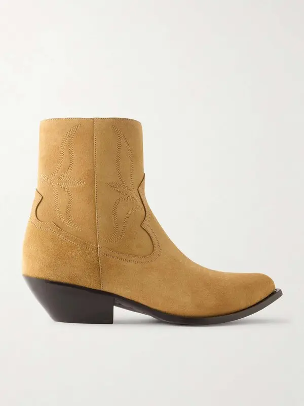 Celine Suede Ankle Boots - Brown