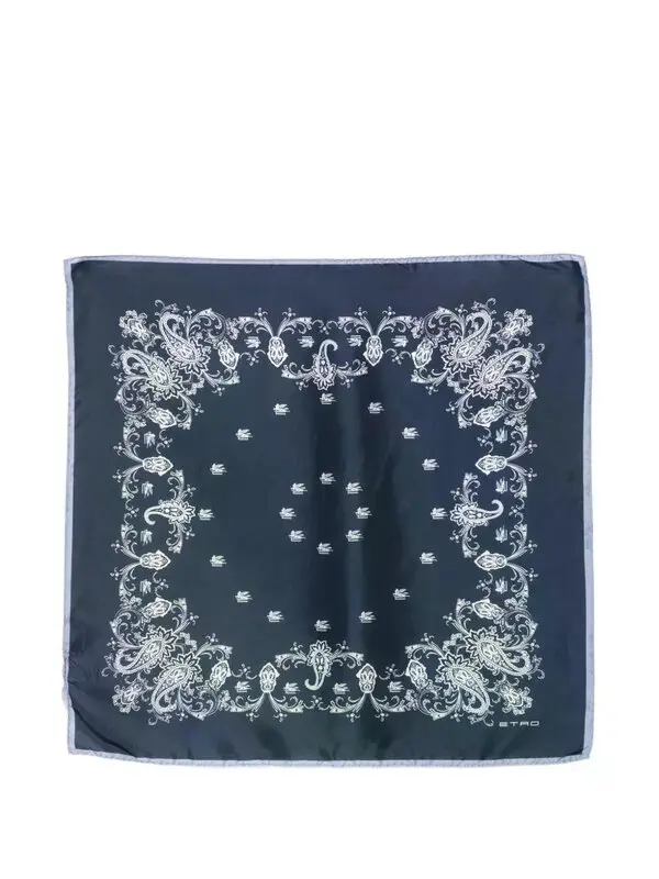 Etro Pegasus Paisley-print Scarf - Blue