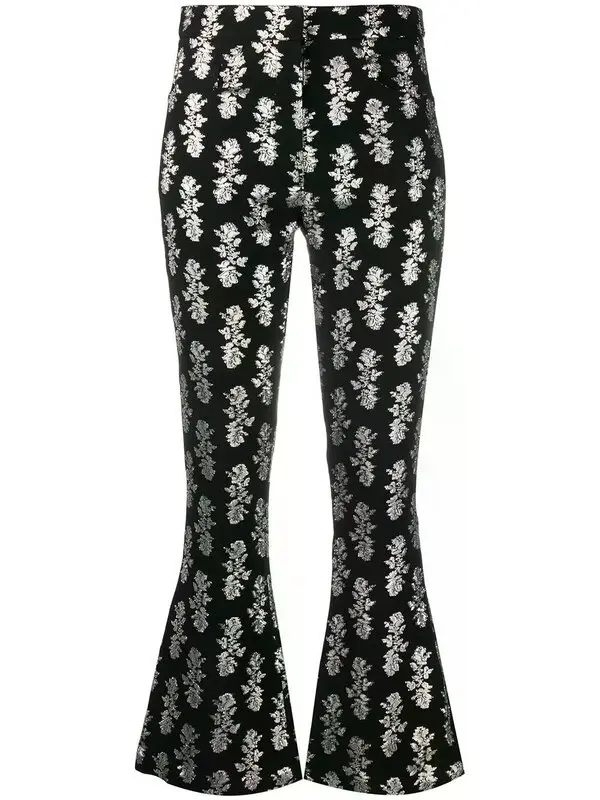 16Arlington Metallic-print Flared Trousers