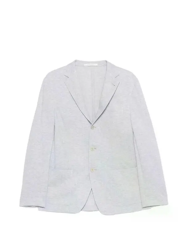 Eleventy Buttoned Pinstripe Blazer - Grey