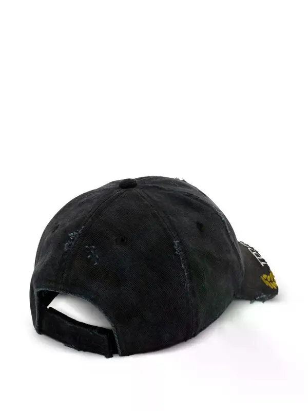 Martine Rose Distressed Crest-embroidered Cap