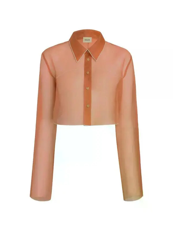 Khaite Fritz Silk Organza Top - Orange