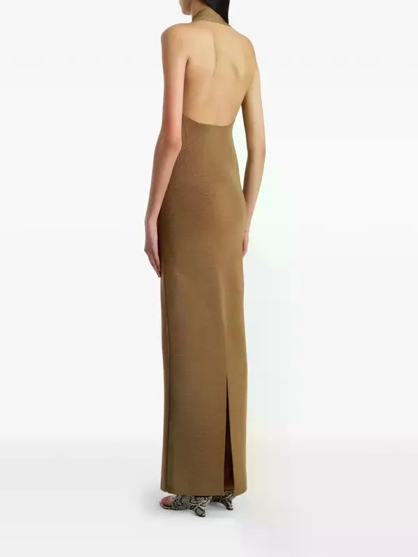 Khaite Sleeveless Knit Halter Dress