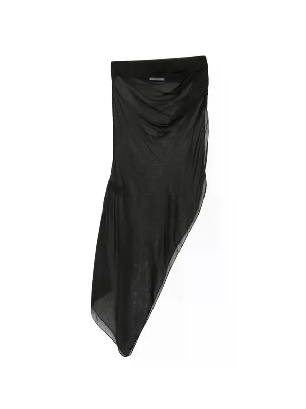 Patrizia Pepe Asymmetric Draped Pareo - Black