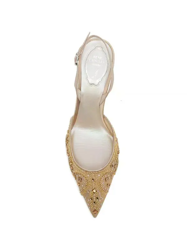 Rene Caovilla Embellished Slingback Pumps