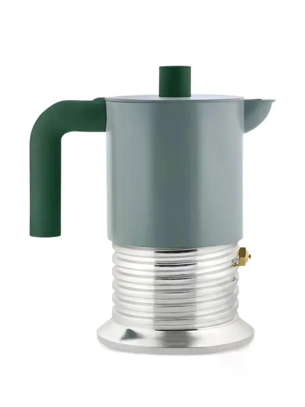 ALESSI Ribbed-design Espresso Maker - Silver