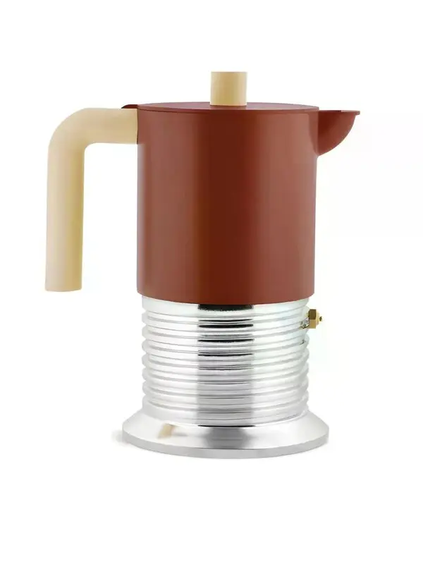ALESSI Ribbed-design Espresso Maker - Brown