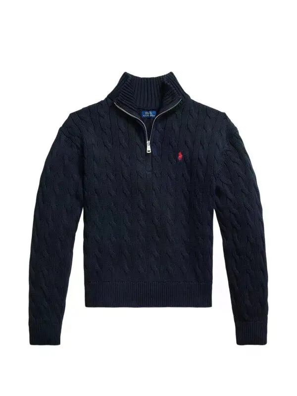 Polo Ralph Lauren Cable-knit Zip-up Sweater - Blue